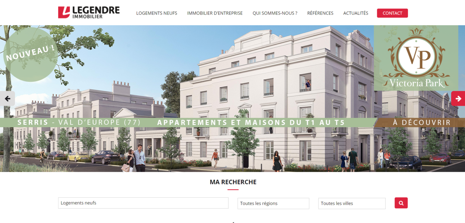 Nouveau site web pour Legendre Immobilier ! | Groupe Legendre